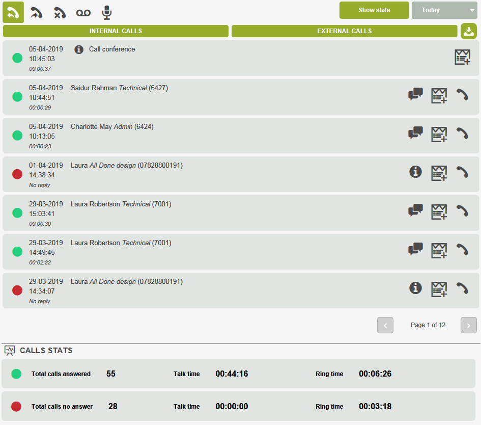 Statistics from calls: How to access your call statistics - VOIspeed